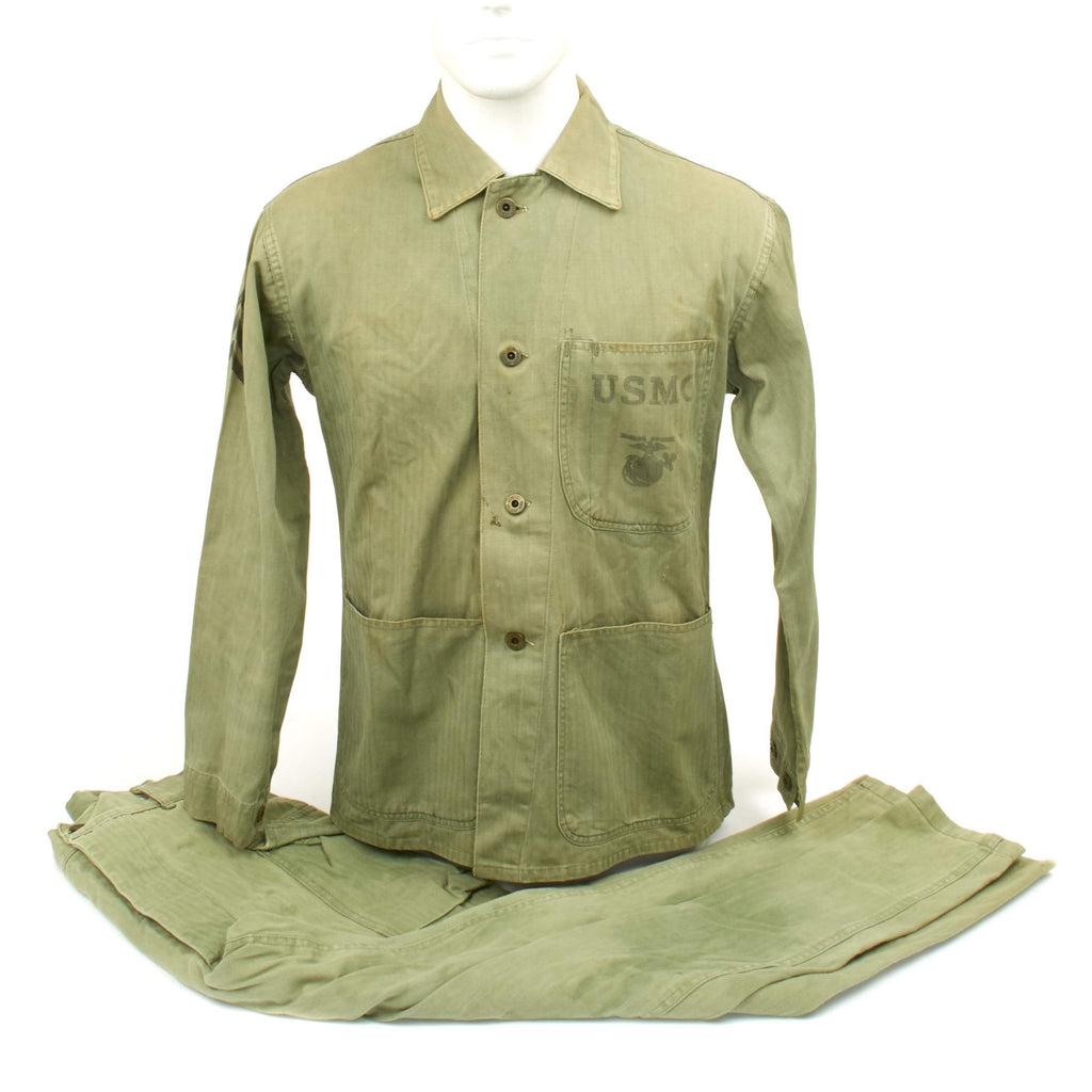 Original U.S. WWII USMC HBT Herringbone Twill P41 Utility Combat Unifo – International Military ...