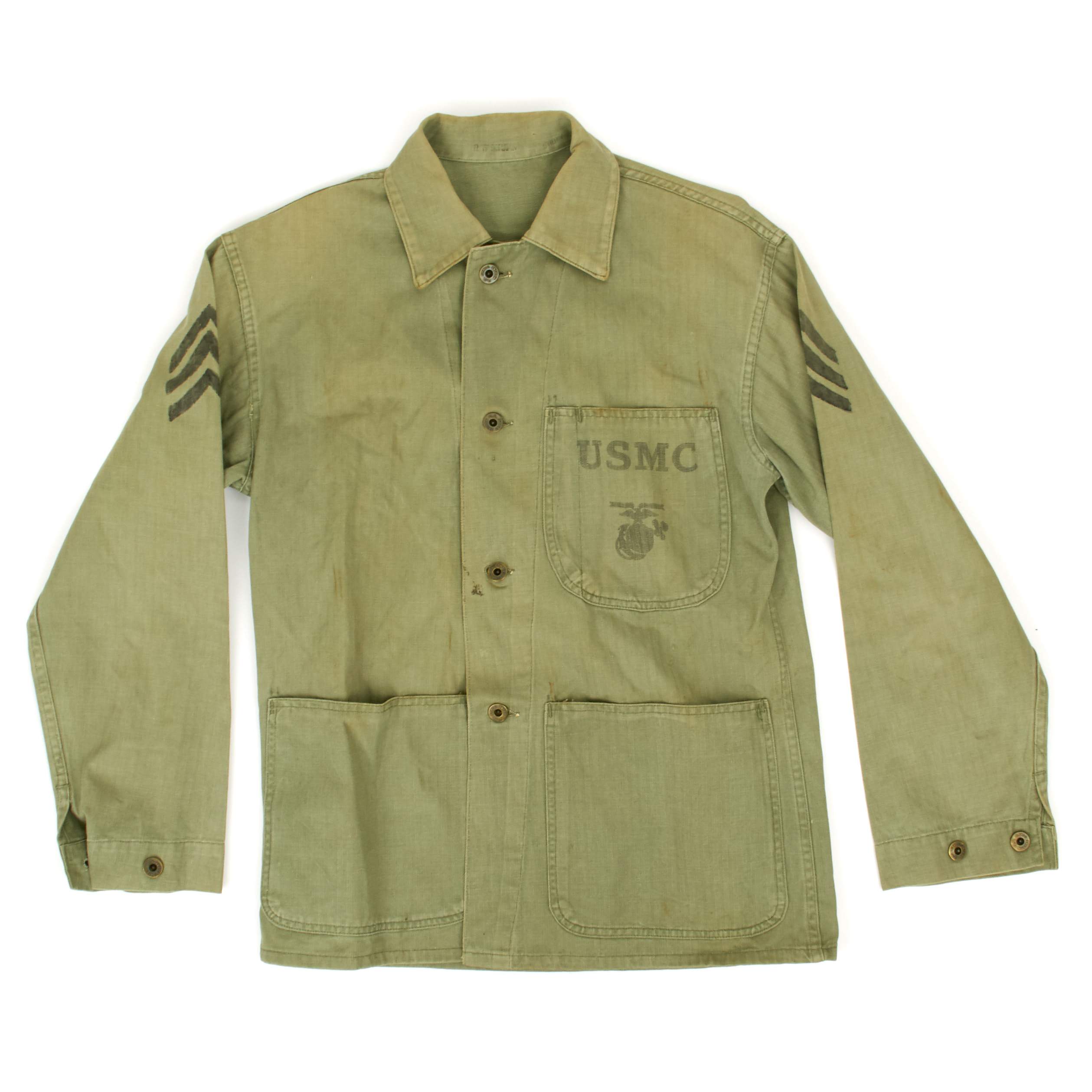 Original U.S. WWII USMC HBT Herringbone Twill P41 Utility Combat Unifo ...