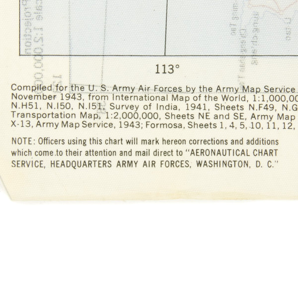 Original U.S. WWII Army Air Force Silk Escape Maps - Asiatic Series No ...