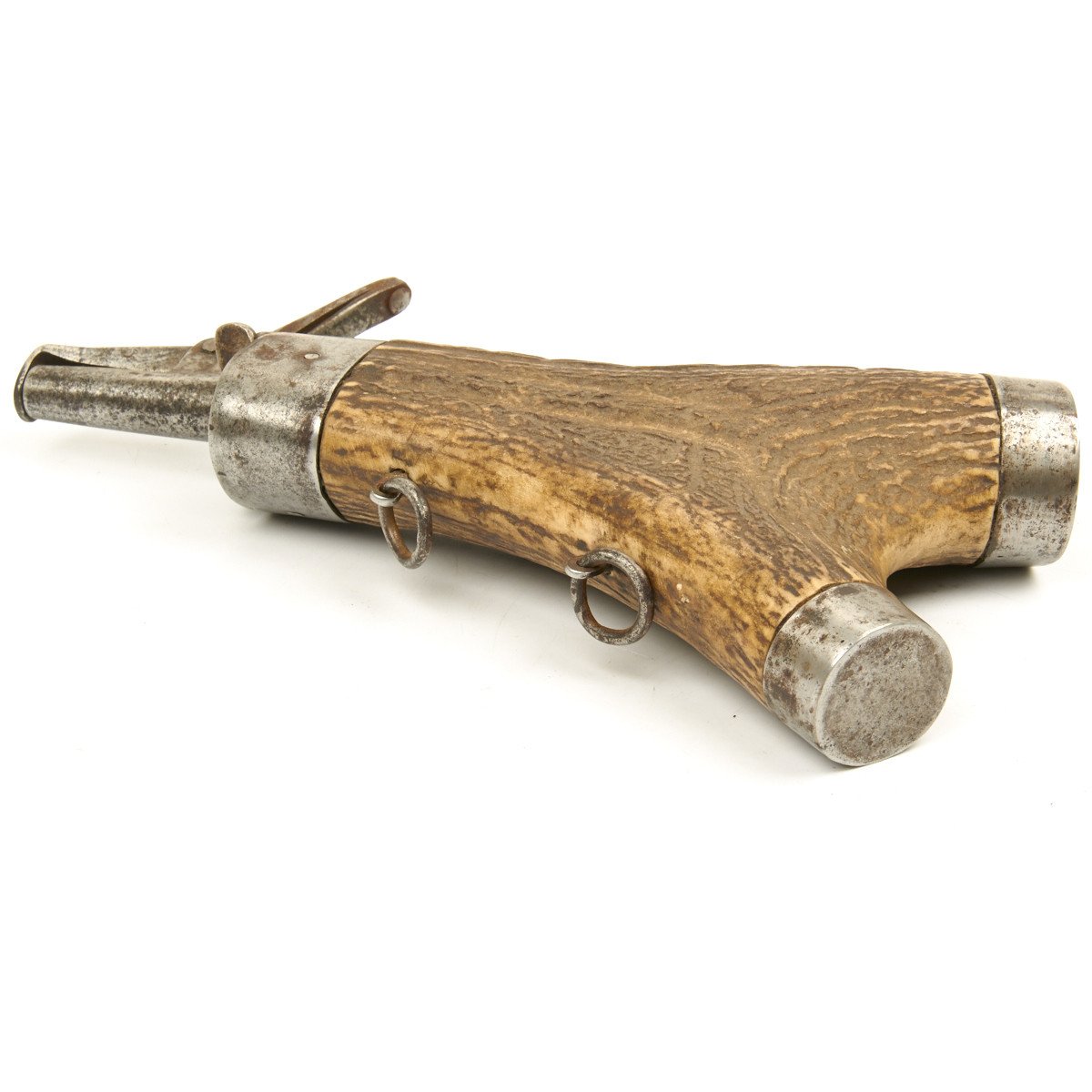 Original 17th Century Germanic Region Stag Horn Powder Flask ...