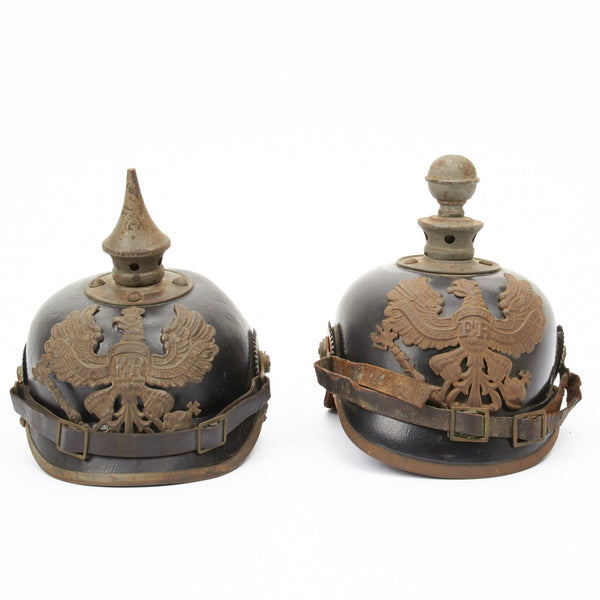 Original German WWI Pickelhauben Helmet Set- Artillery and Infantry ...
