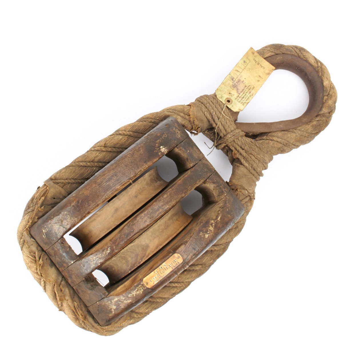 Original British HMS CONQUEROR Ship Block Assembly- Battle of Trafalgar ...