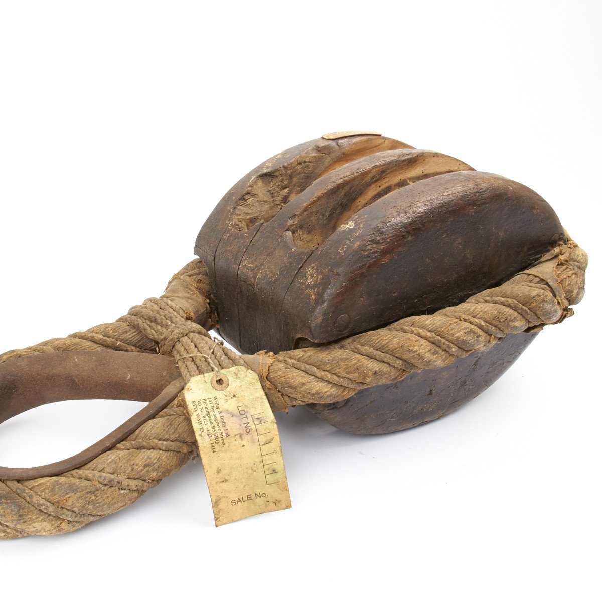 Original British HMS CONQUEROR Ship Block Assembly- Battle of Trafalgar ...