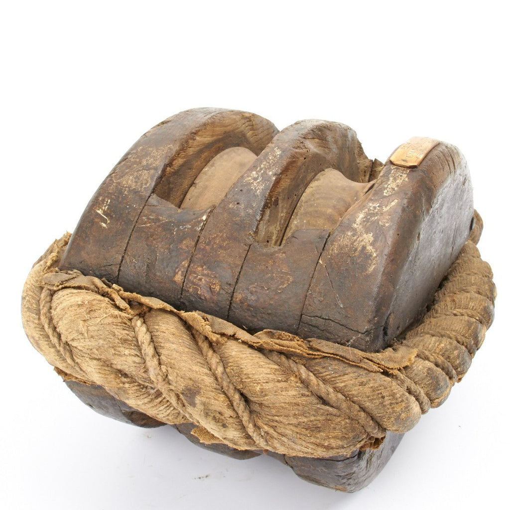 Original British HMS CONQUEROR Ship Block Assembly- Battle of Trafalgar ...