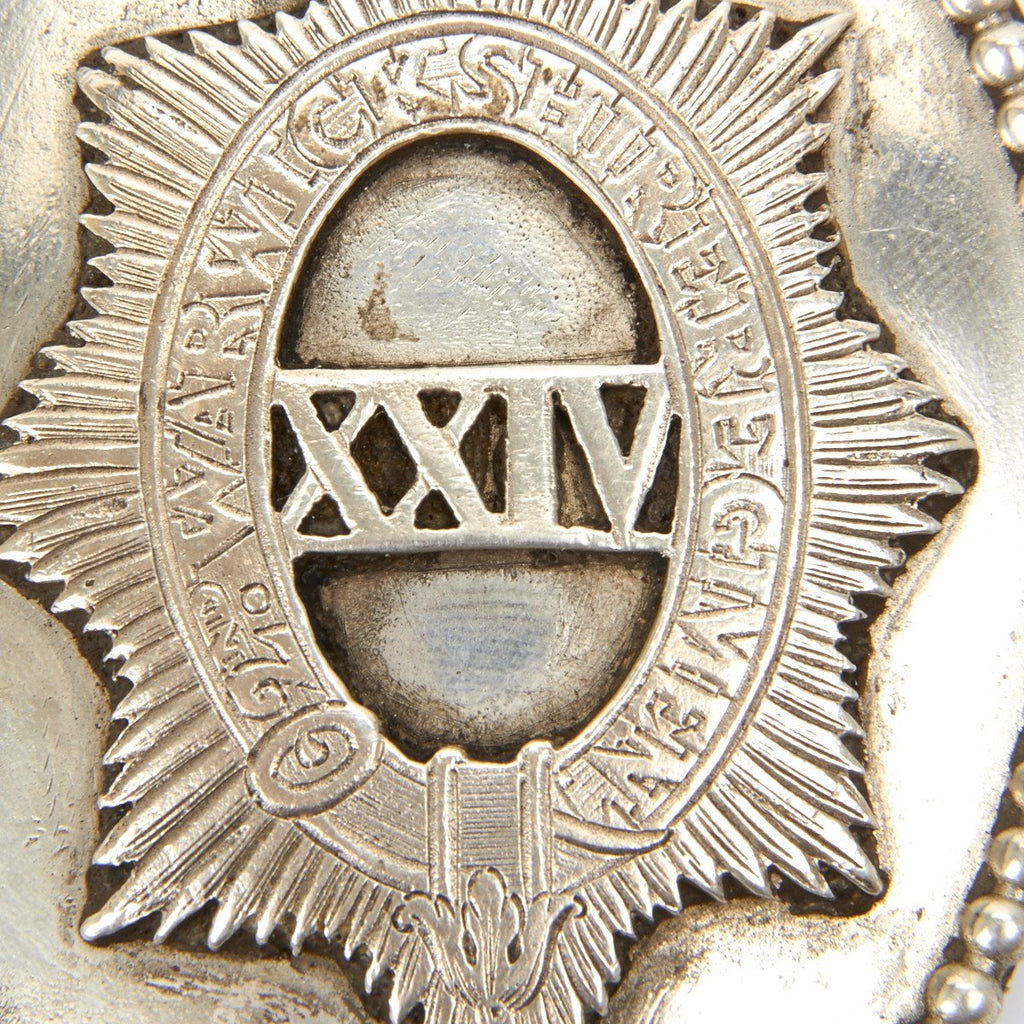 Original British Officer Silver Cross Belt Plate- 24th Regiment of Foot ...