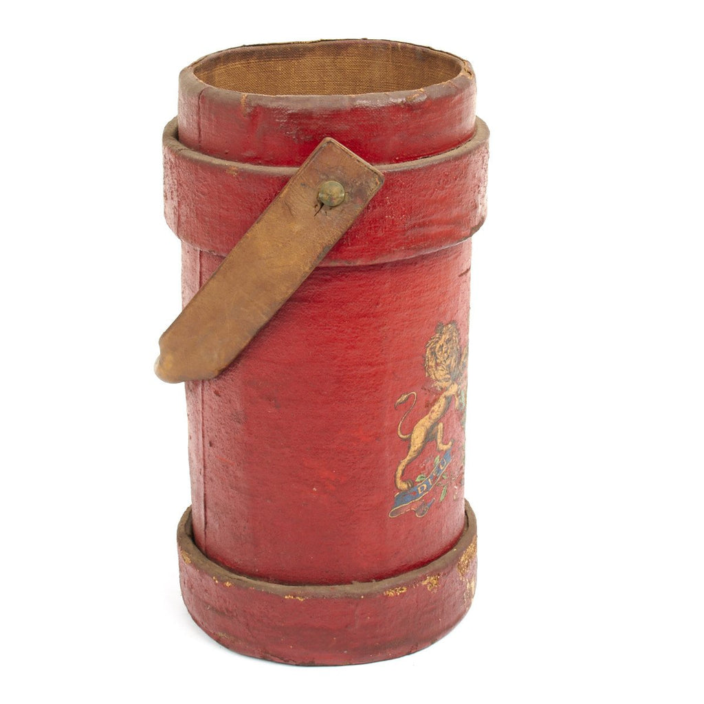 Original British Naval Red Leather Gunpowder Carrier - Circa 1905 ...