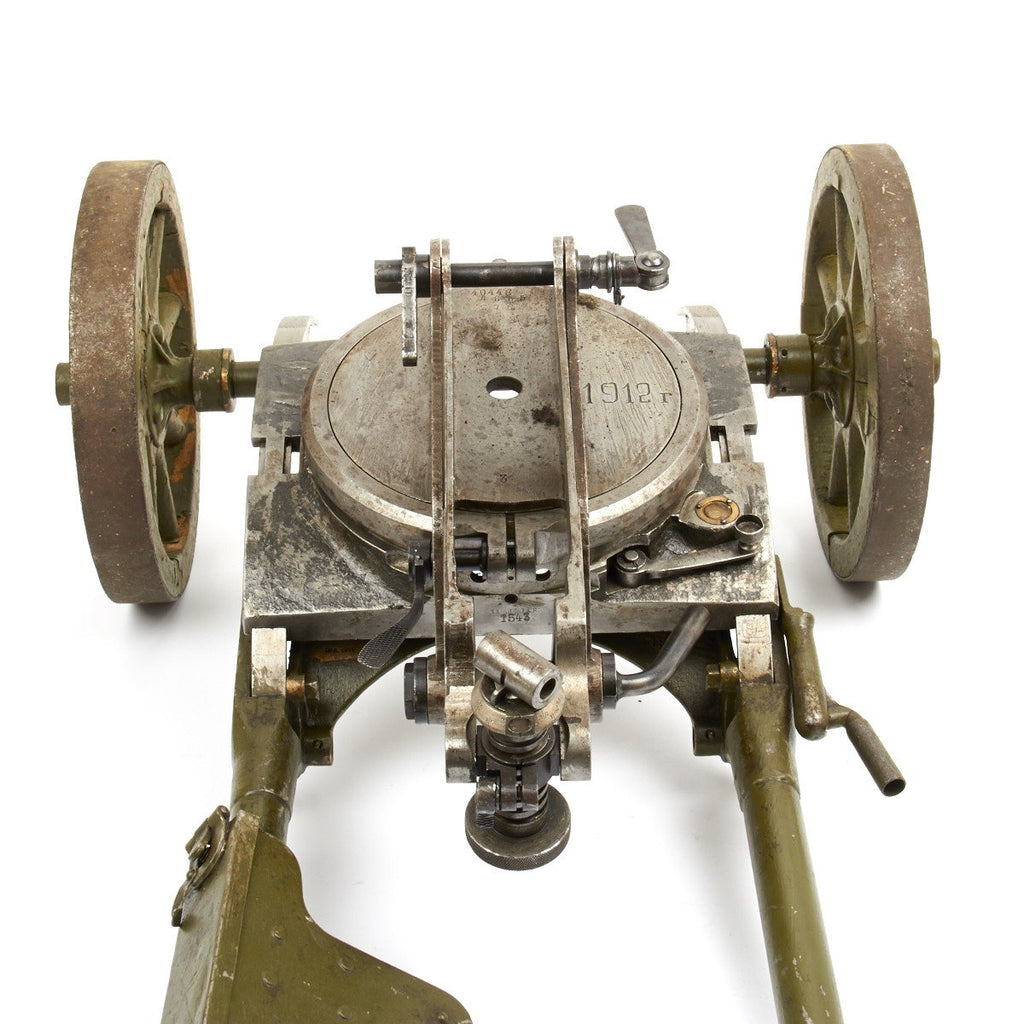 Original Russian 1910 Maxim Gun Sokolov Wheeled Mount - Dated 1912 ...