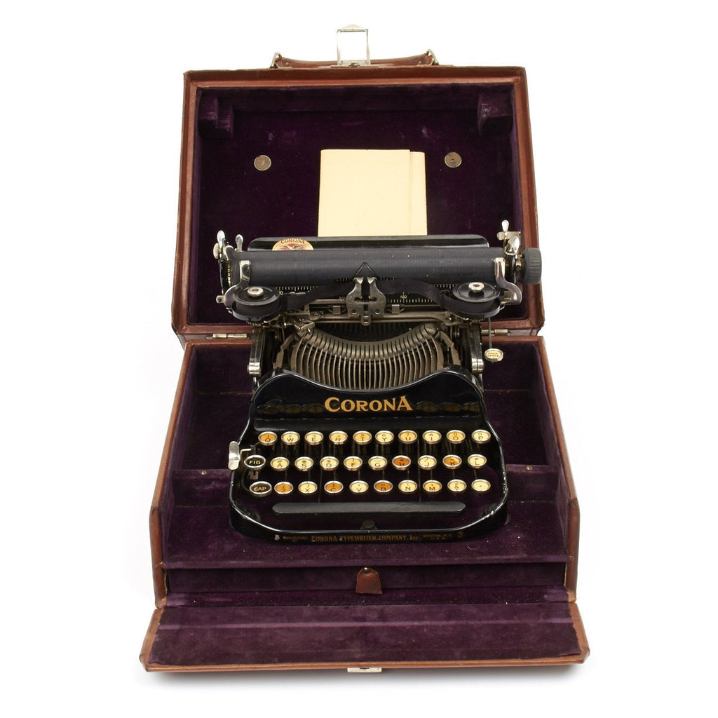 Original British WWI Corona No. 3 Portable Typewriter 1912 with Carry ...