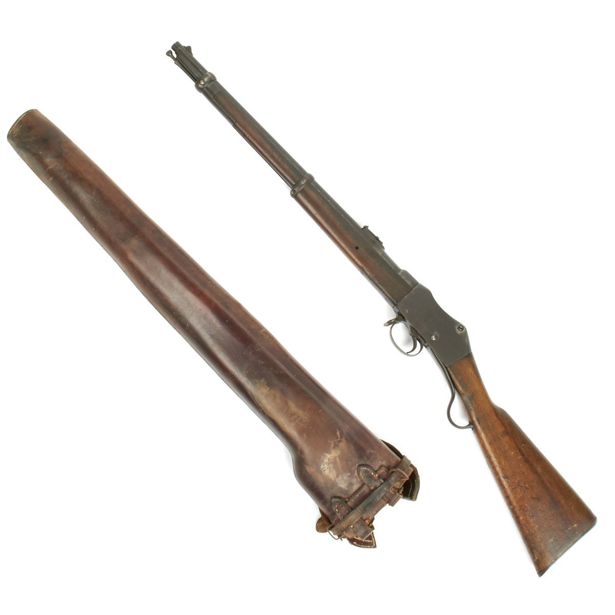 Original British Martini Henry IC1 Cavalry Carbine with Leather Saddle ...