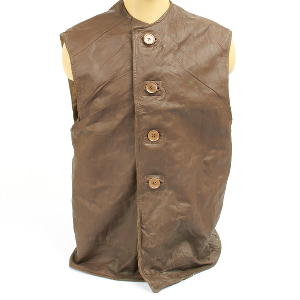 Original British WWII Leather Machine Gunner Jerkin Vest - Dated 1944 ...