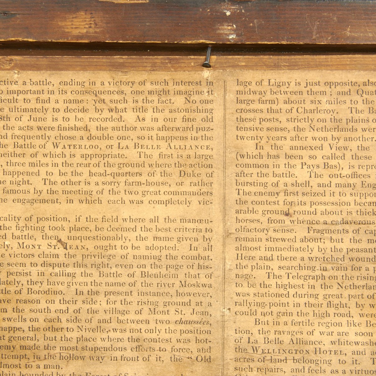Original Antique Print and Newspaper Article Dated 1815 - The Aftermath ...