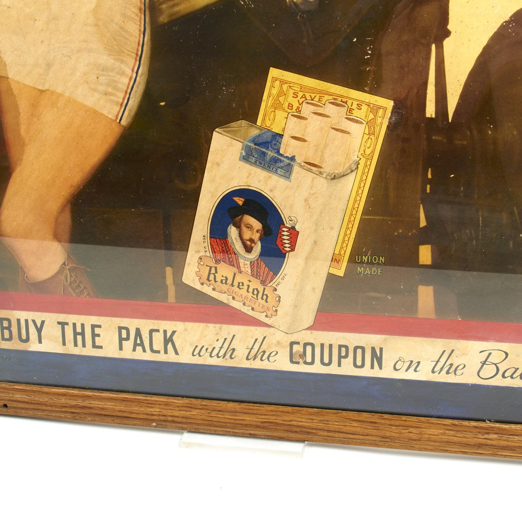 Original U.S. WWII 1940 Raleigh Cigarettes Pin Up Girl Poster ...