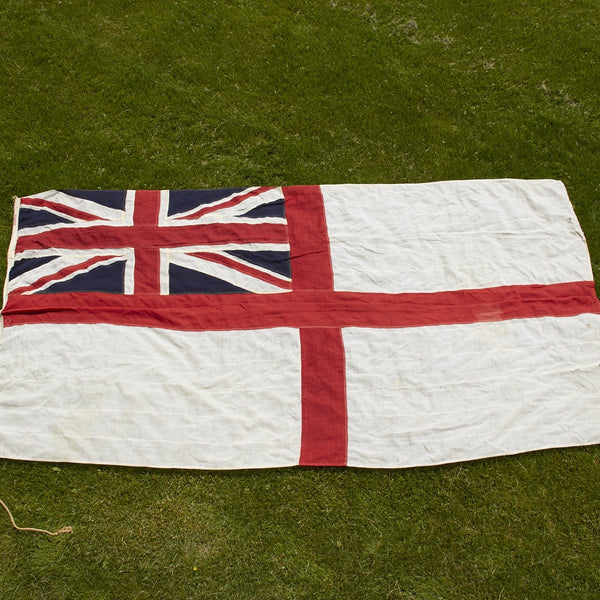 Original British WWII D-Day Landing White Ensign Battle Flag of the HMS ...