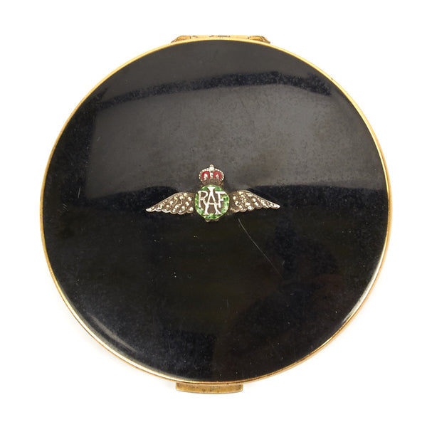 Original British WWII Royal Air Force Sweet Heart Round Enamel Compact ...