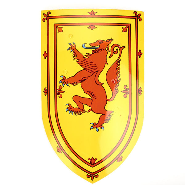 Wooden Battle Shield- The Scottish Red Rampant Lion of Braveheart ...